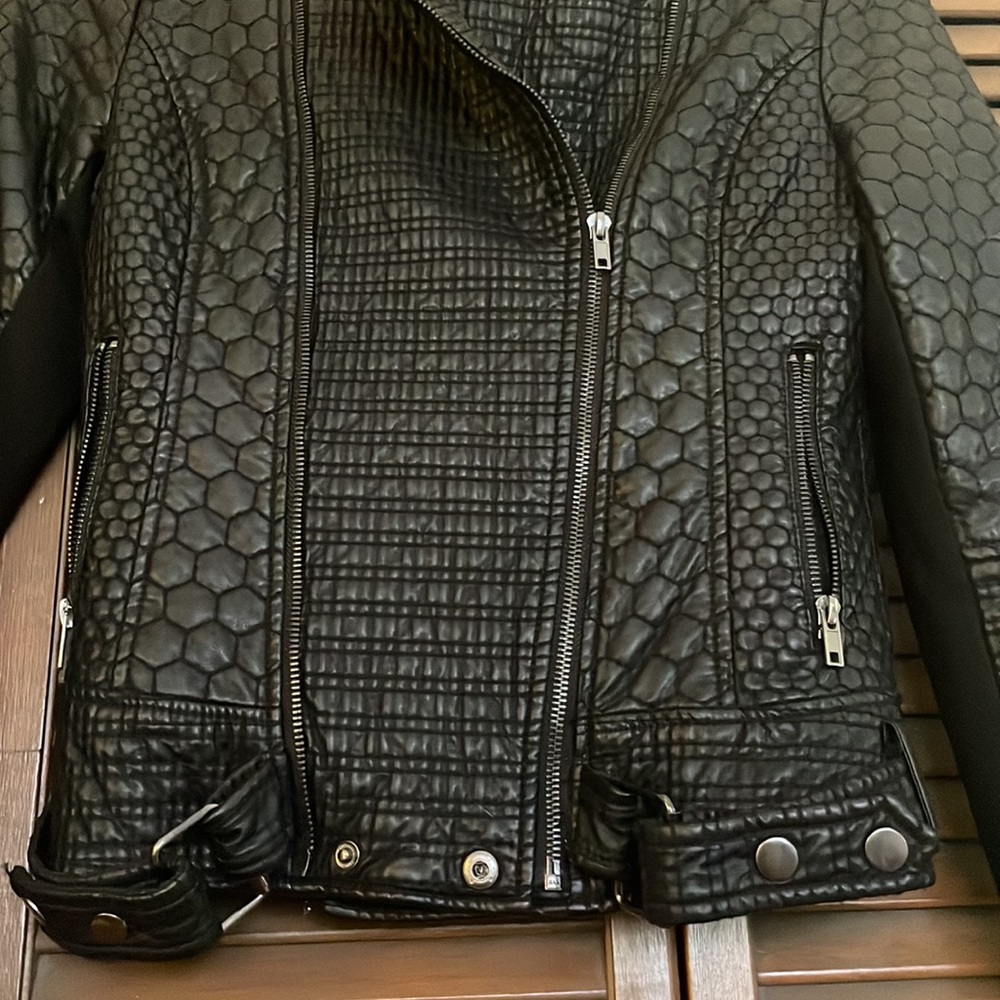 Embossed Leather Jacket - Gem